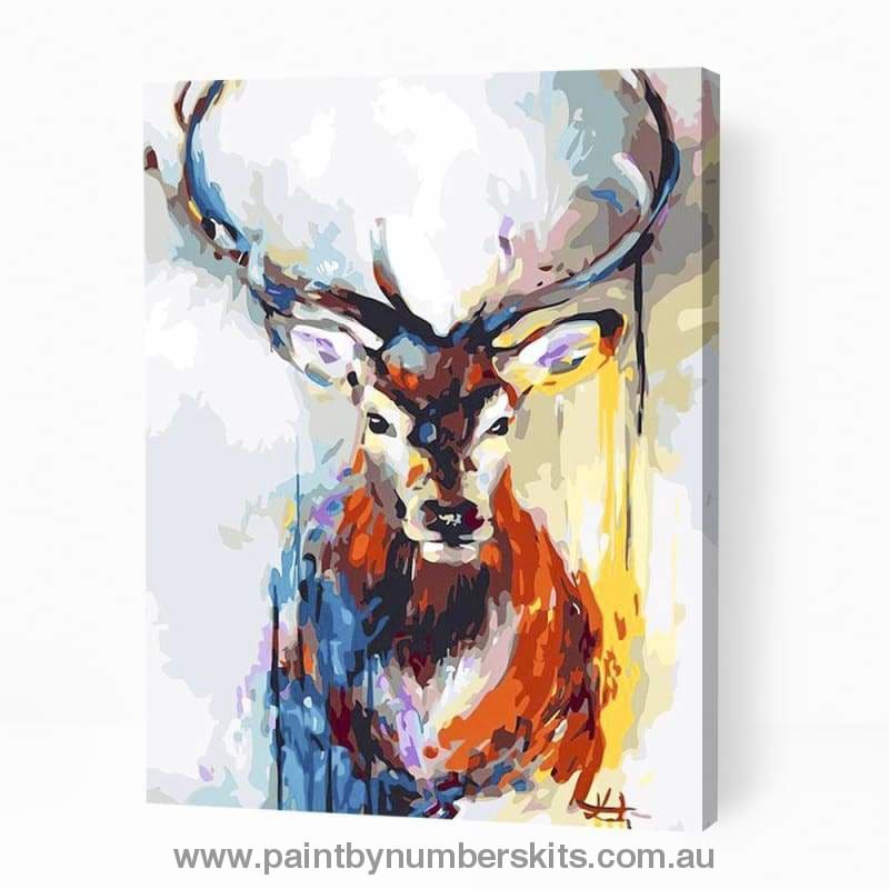 Order Colorful Deer with Antlers Paint by Numbers Kits | Australia