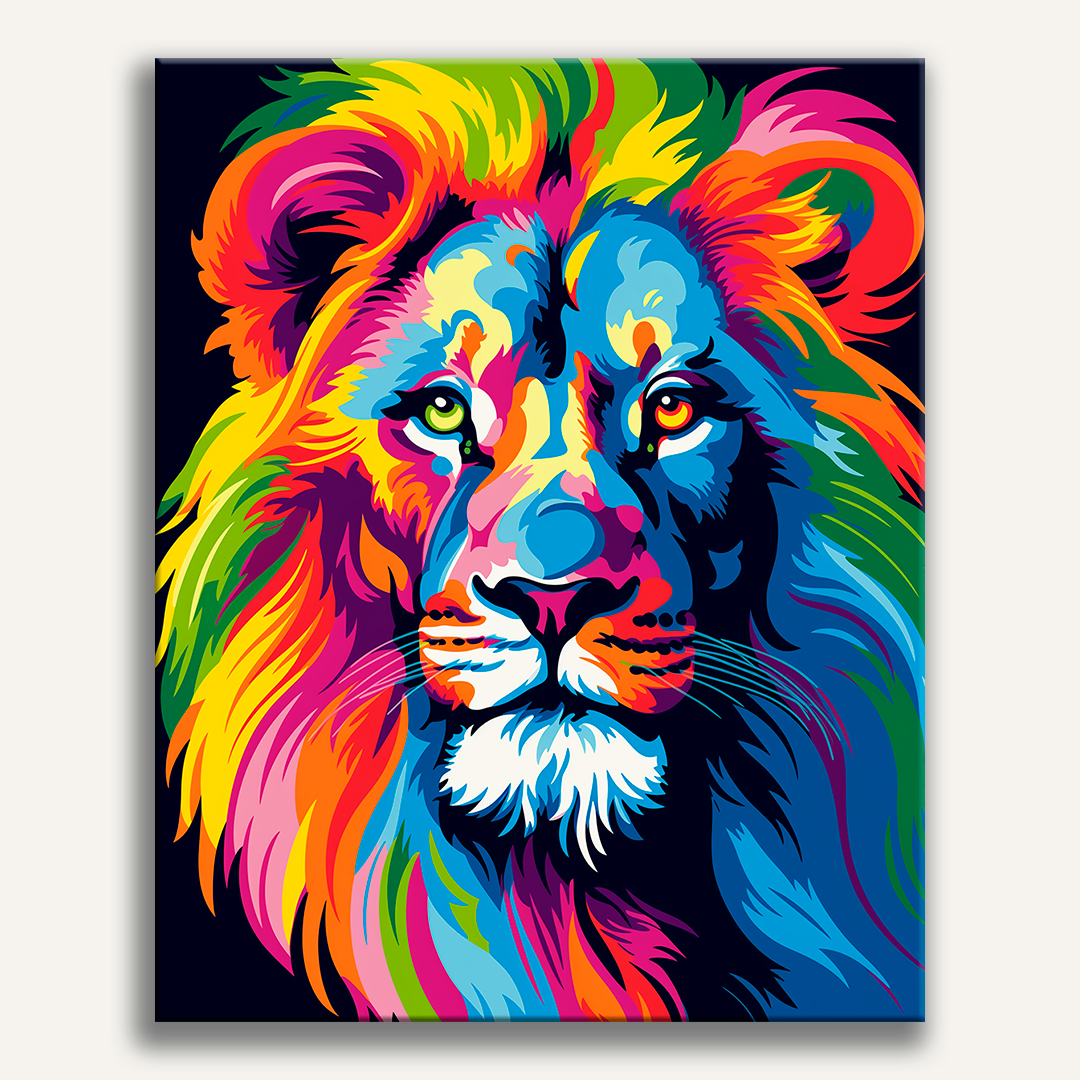 Colorful Lion – Paint by Numbers Kits