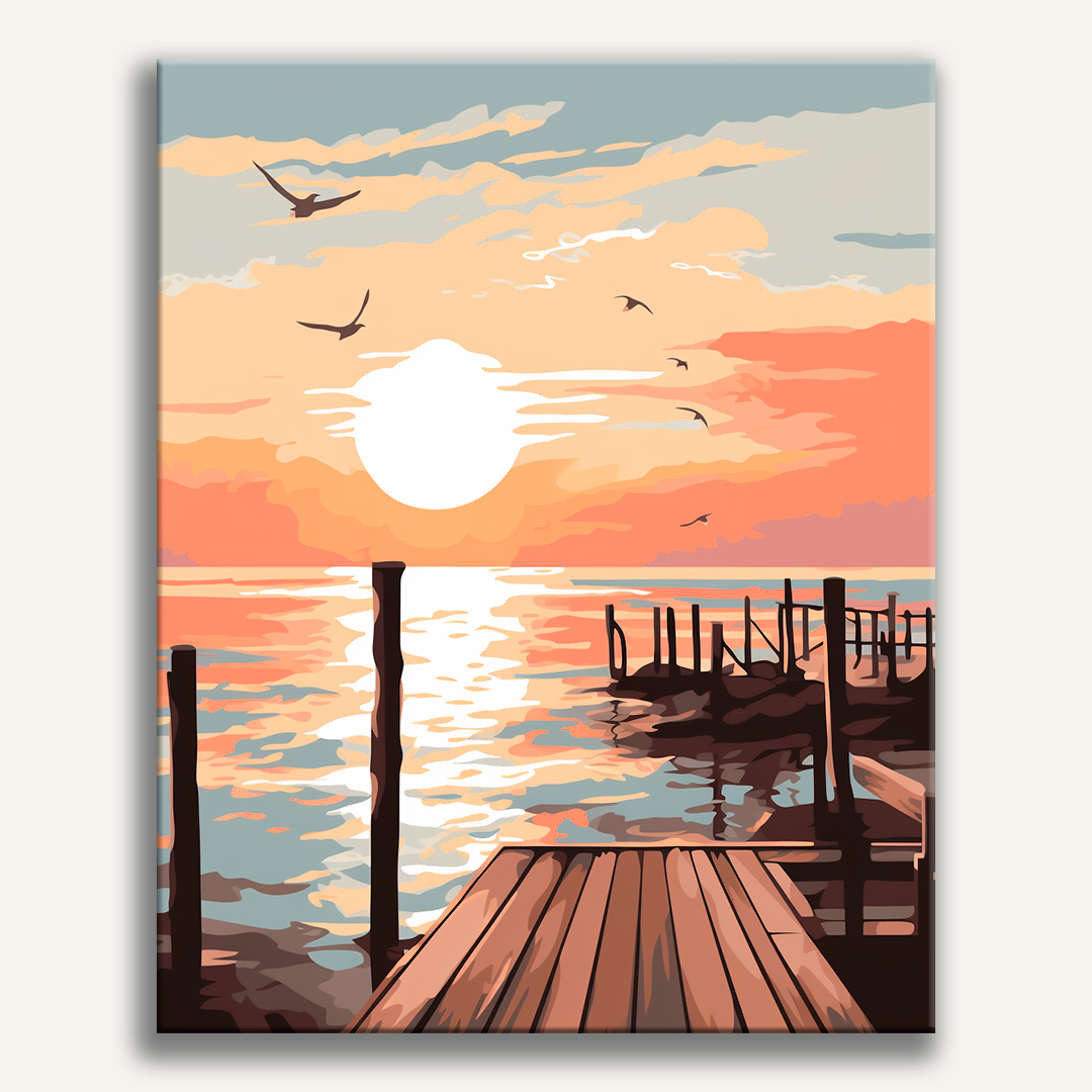 Sunset Dock – Paint by Numbers Kits