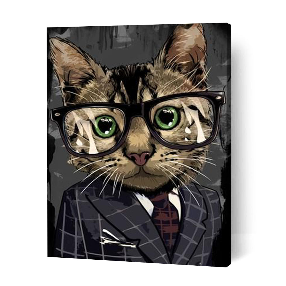 Order Dapper Cat Paint by Numbers Kits | Australia