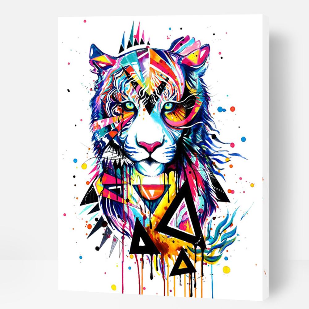 Order A Multicolour Tiger Paint by Numbers Kits | Australia