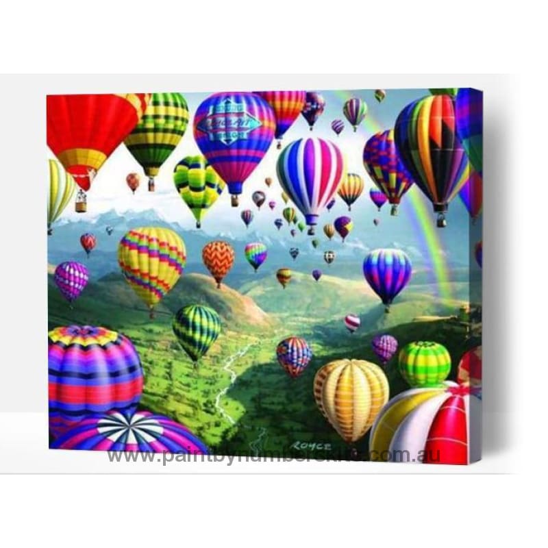 Order Colourful Hot Air Balloons Paint by Numbers Kits | Australia