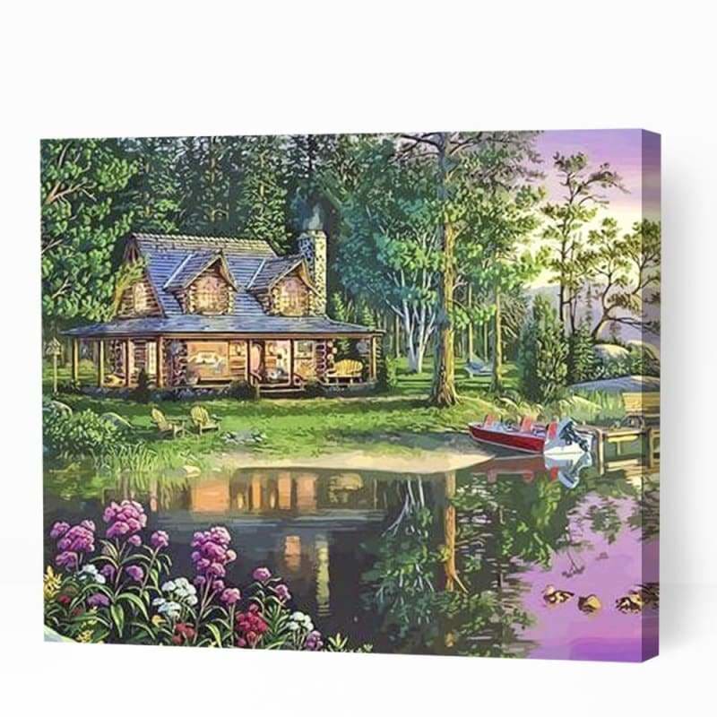 Order Cottage by the Lake Paint by Numbers Kits | Australia