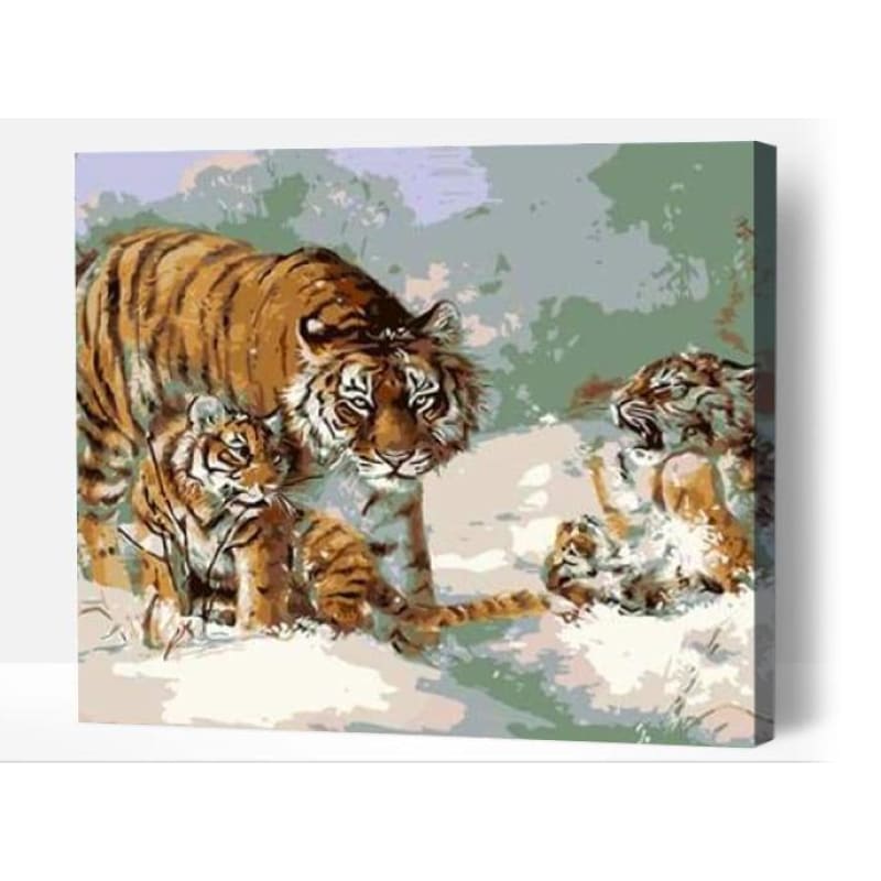 Order Tiger family Paint by Numbers Kits | Australia