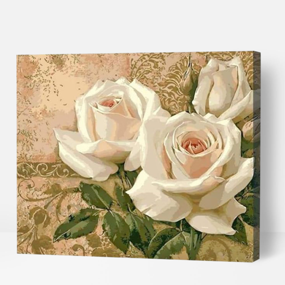 Order White Roses Paint by Numbers Kits | Australia